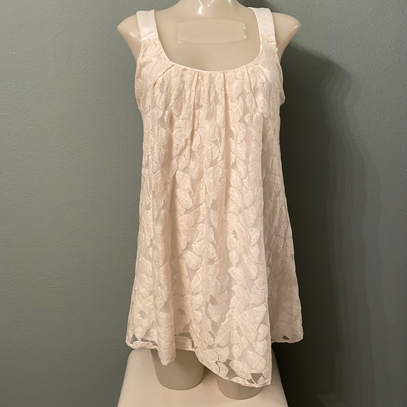 the mod house | Tops | The Mod House Ivory Lace Tunic | Poshmark